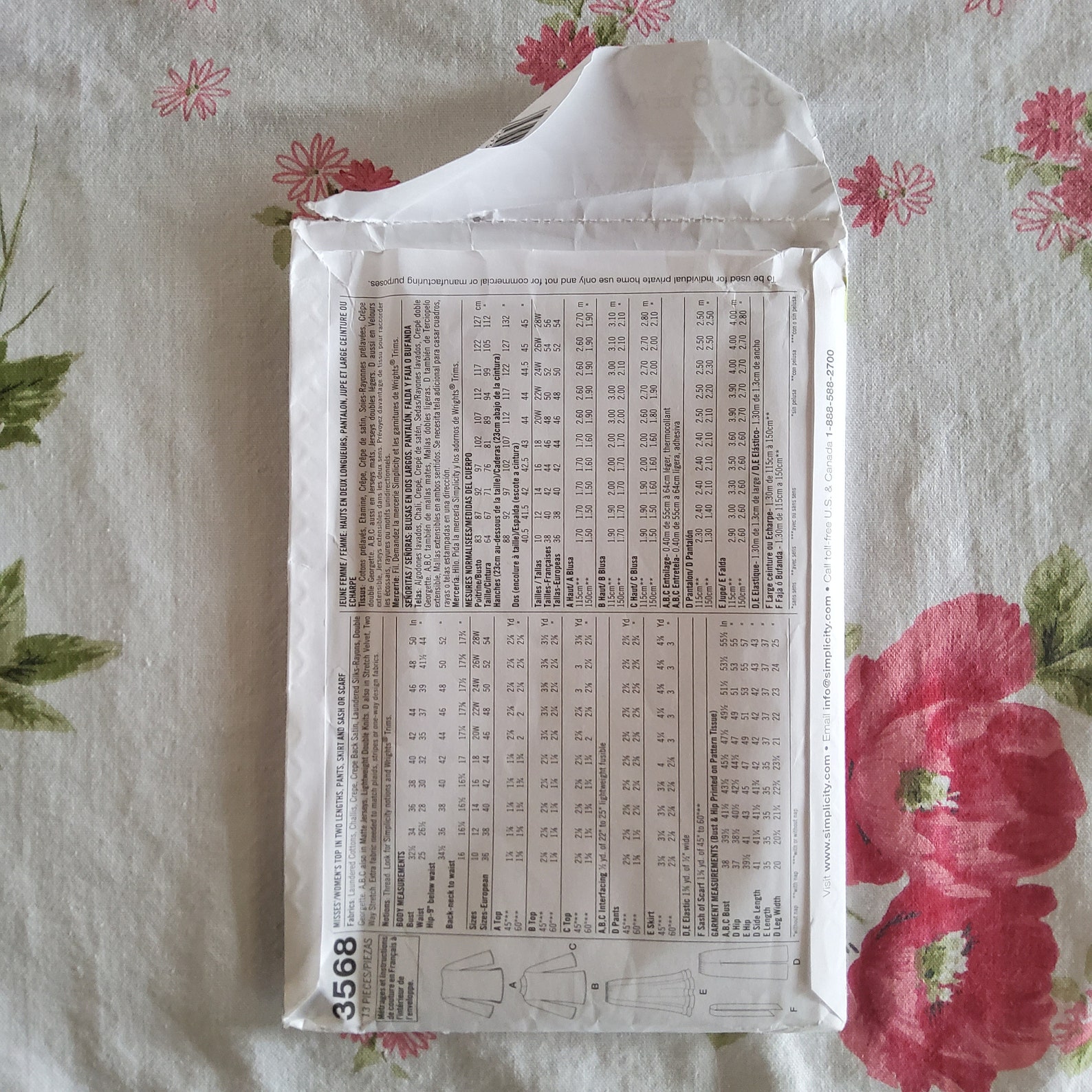 Simplicity 3568 Complete Uncut Factory Folds Sewing Pattern - Etsy