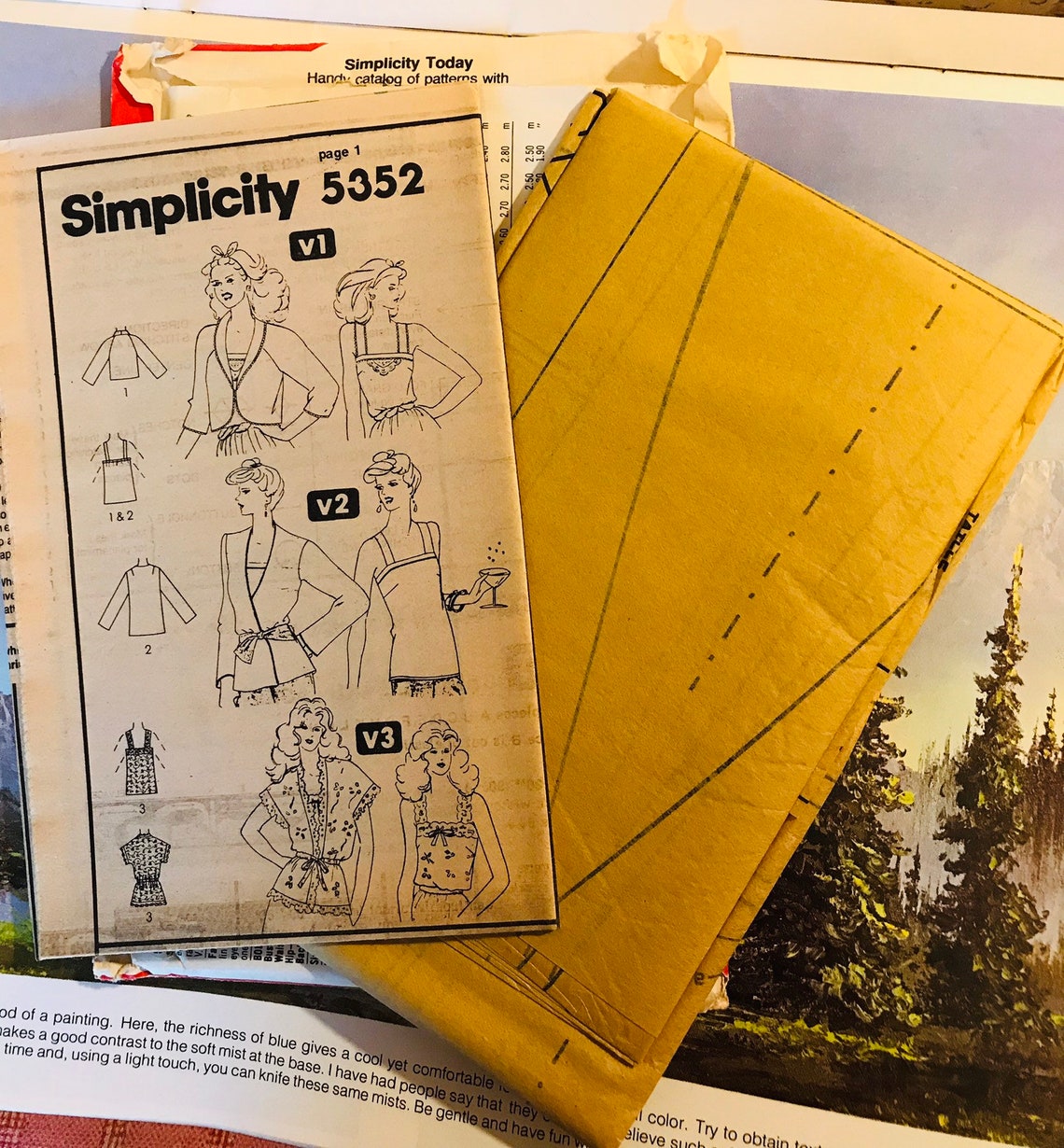 Simplicity 5352 Complete Uncut Factory Folds Early 80s Blouses - Etsy