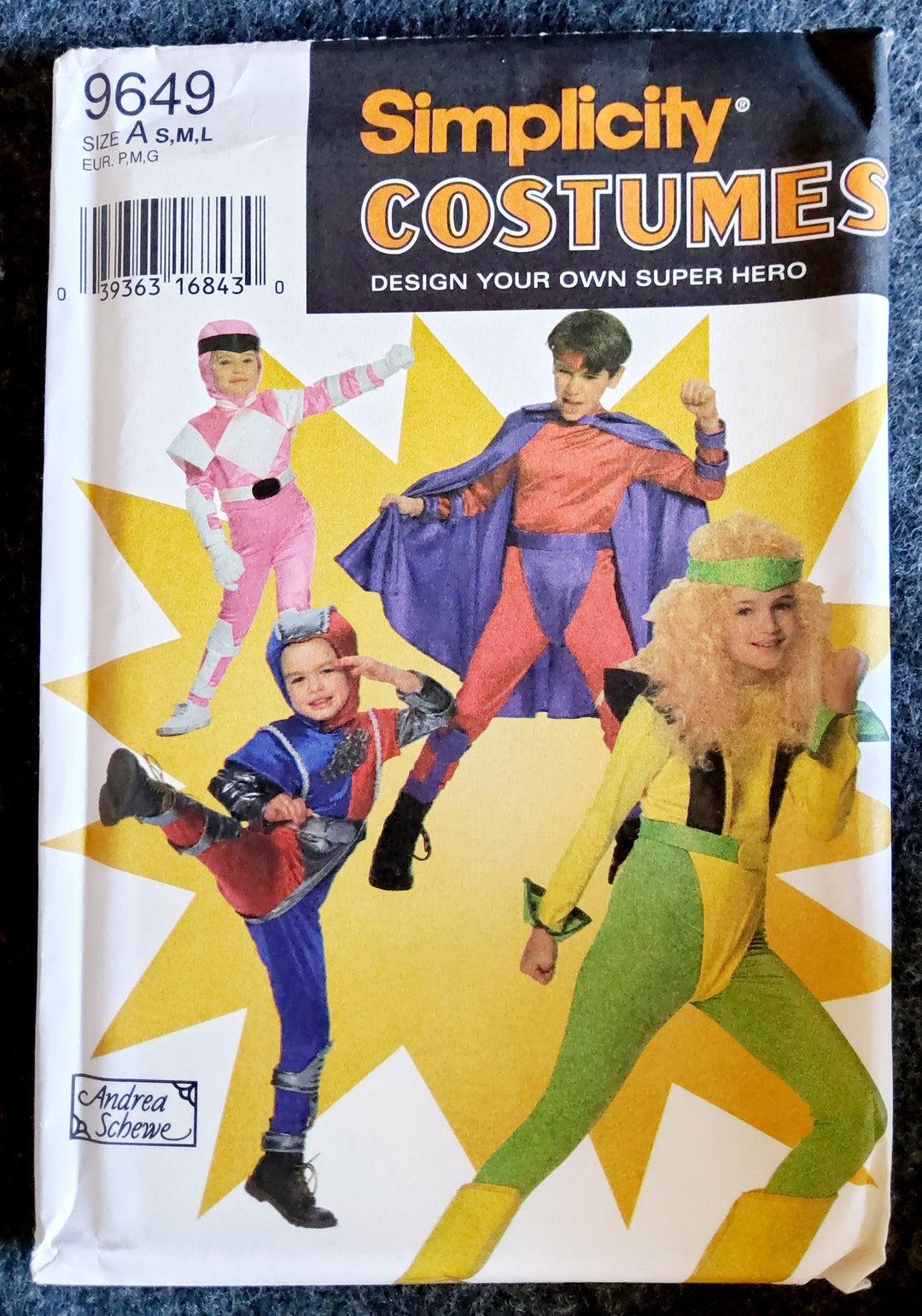 Simplicity 9649 Complete Uncut Factory Folds Vintage 90s Halloween ...