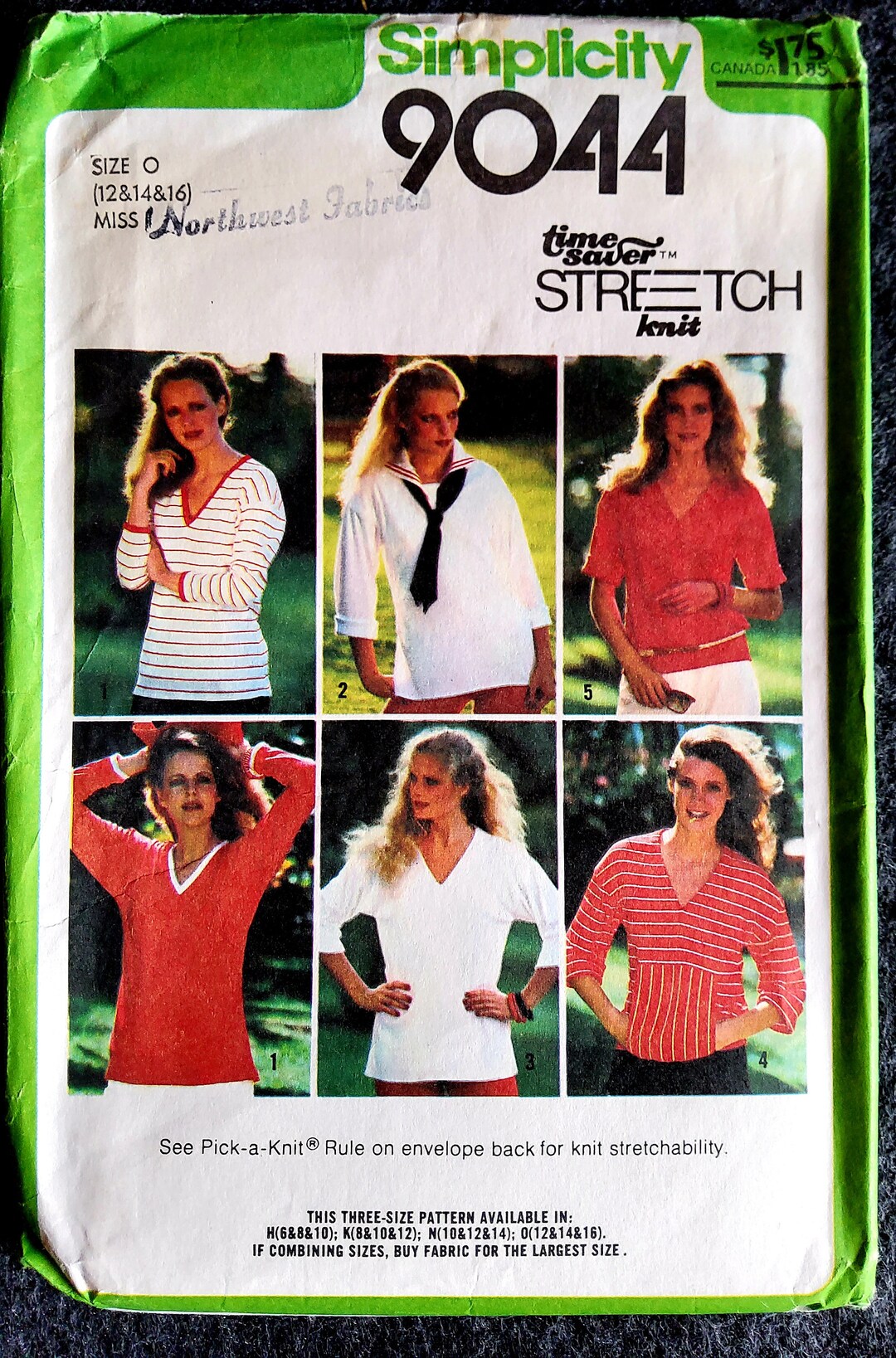 Simplicity 9044 Complete Uncut Factory Folds Vintage 70s Stretch Sewing ...
