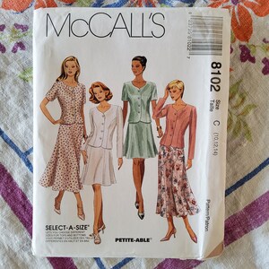 Mccalls 8102 Complete Uncut Factory Folds Vintage 90s Sewing Pattern ...