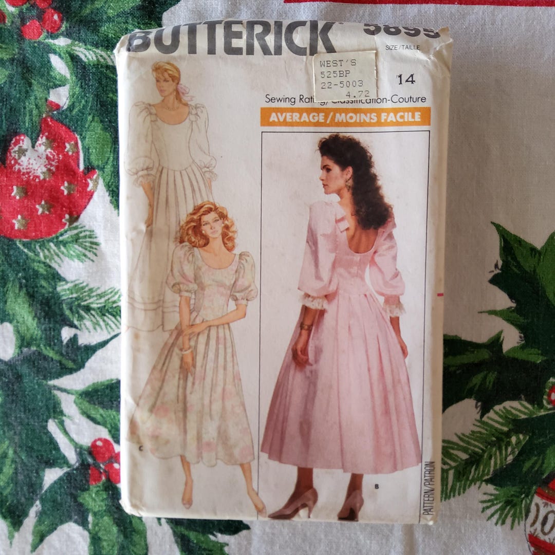 Butterick 5895 Complete Uncut Factory Folds Vintage 80s Sewing Pattern ...