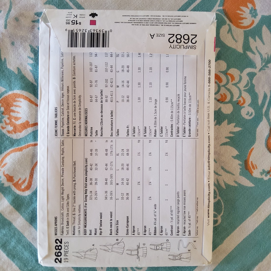 Simplicity 2682 Complete Uncut Factory Folds Sewing Pattern - Etsy