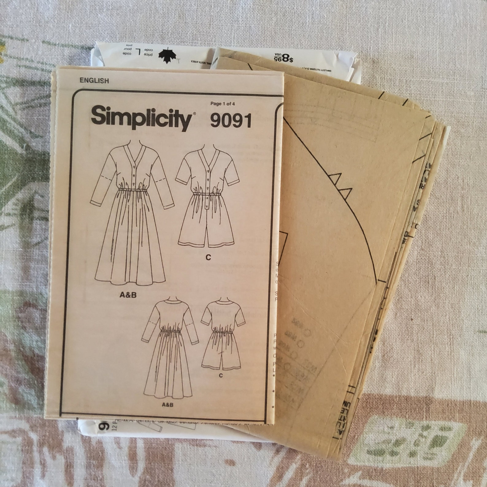 Simplicity 9091 Complete Uncut Factory Folds Vintage 90s - Etsy