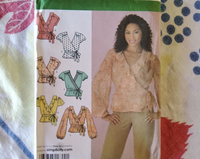Simplicity 4125 Complete Uncut Factory Folds Sewing Pattern Wrap Peplum ...