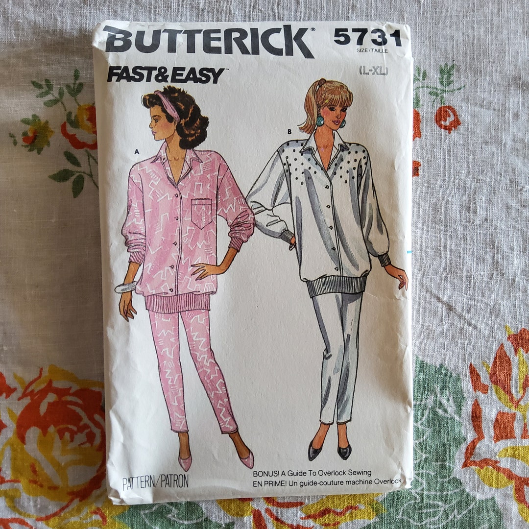Butterick 5731 Complete Uncut Factory Folds Vintage 80s Sewing Pattern ...