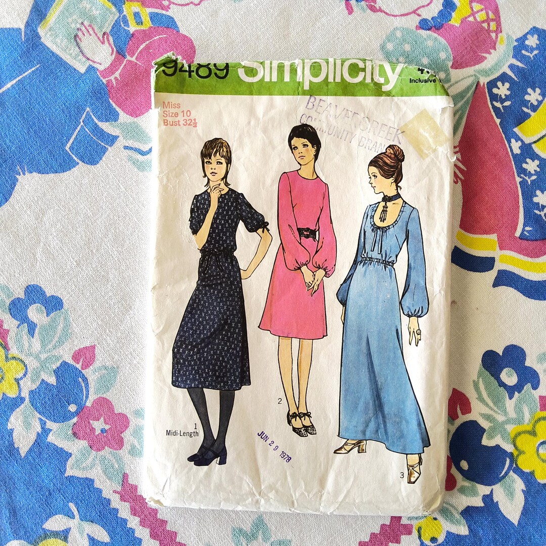Simplicity 9489 Complete Uncut Factory Folds Vintage 1971 70s Sewing ...