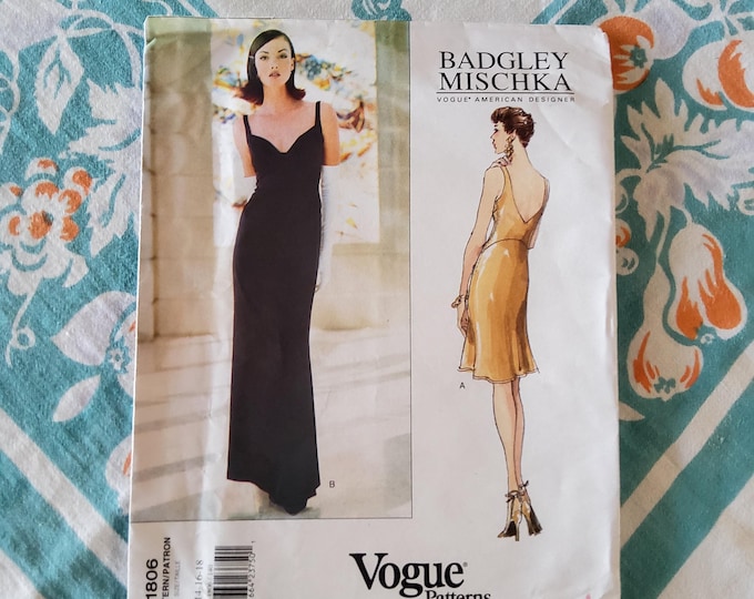 Vogue 1806 Complete Uncut Factory Folds Vintage 1996 90s Sewing Pattern ...