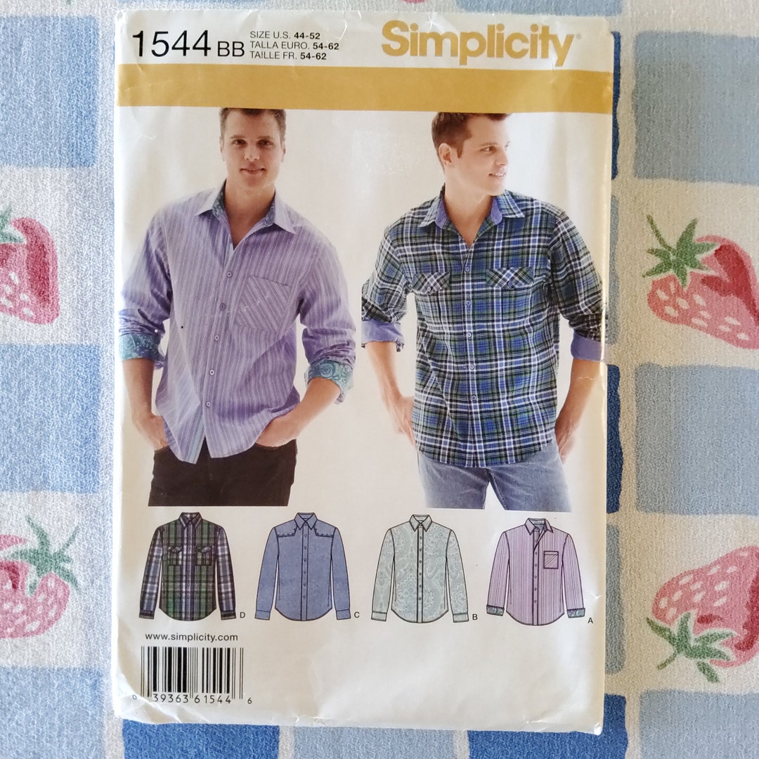 Simplicity 1544 Complete Uncut Factory Folds Sewing Pattern Men's ...