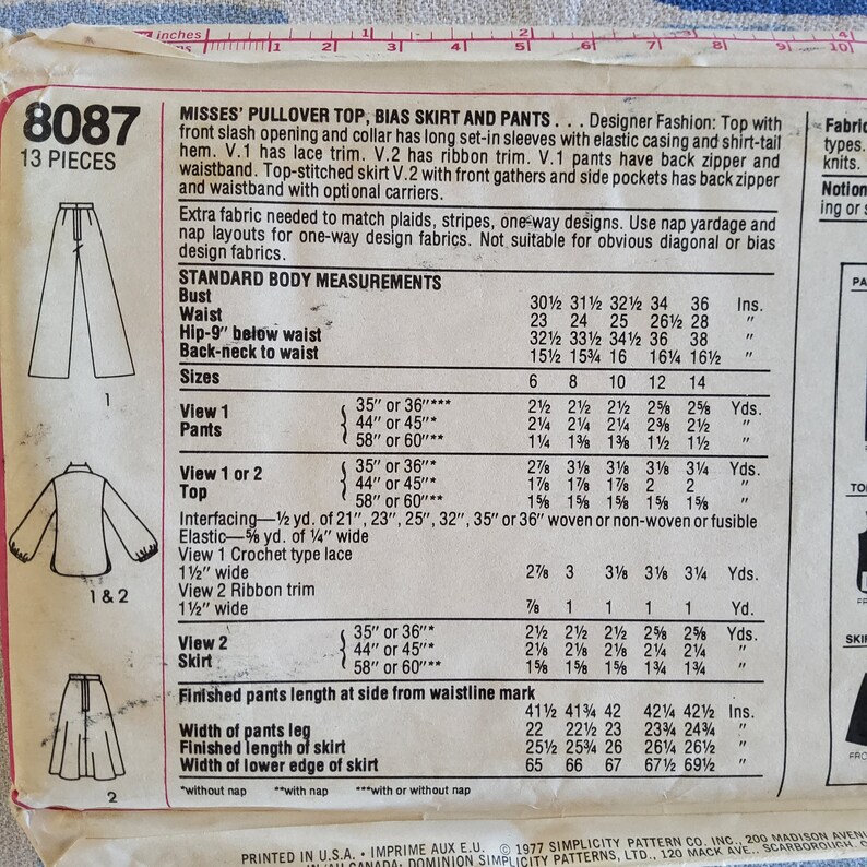 Simplicity 8087 Complete Uncut Factory Folds Vintage 70s - Etsy