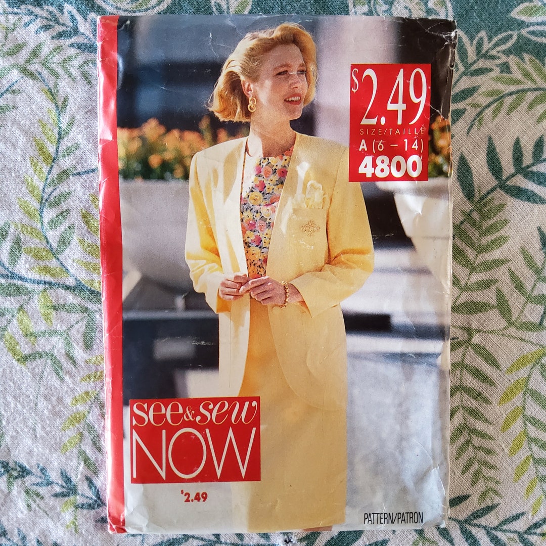 Butterick See & Sew 4800 Complete Uncut Factory Folds Vintage 90s ...