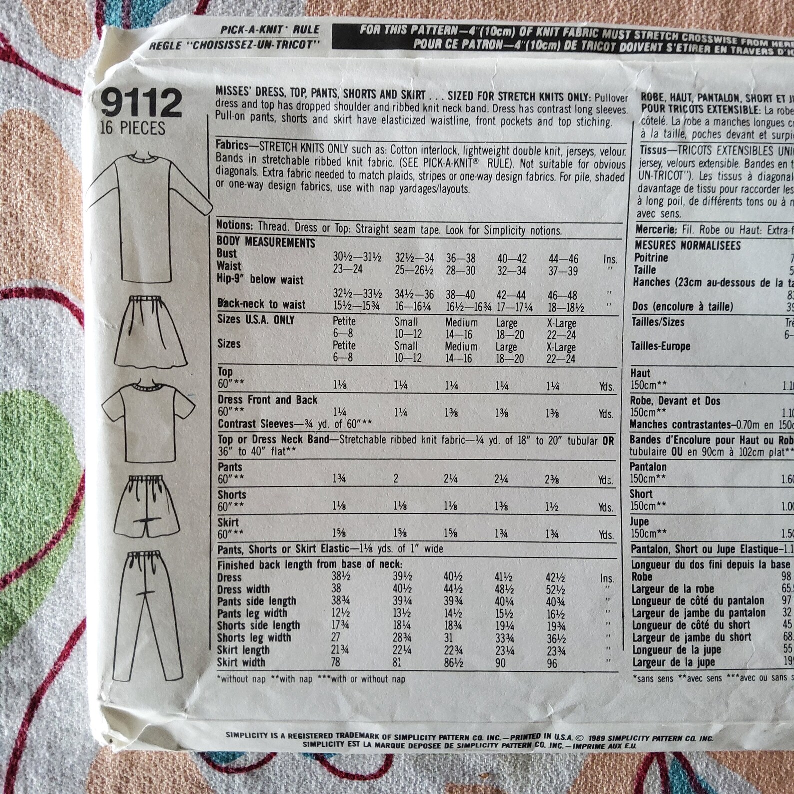 Simplicity 9112 Complete Uncut Factory Folds Vintage 80s - Etsy