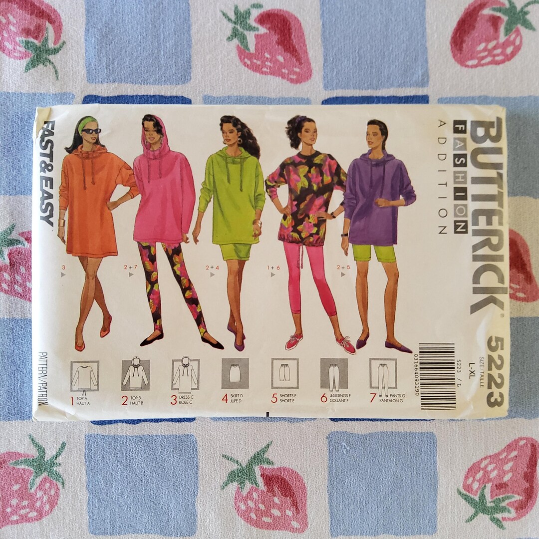 Butterick 5223 Complete Uncut Factory Folds Vintage 1990 90s Sewing ...