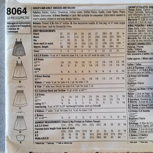 Simplicity 8064 Complete Uncut Factory Folds Children's | Etsy