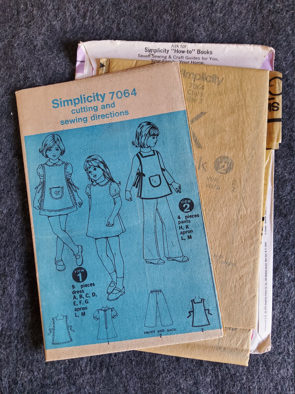 Simplicity 7064 Complete Uncut Factory Folds Vintage 70s Kids | Etsy