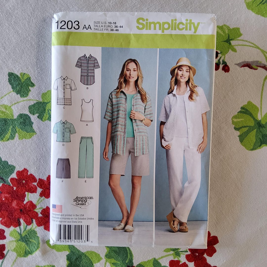 Simplicity 1203 Complete Uncut Factory Folds Sewing Pattern Capsule ...