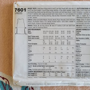 Simplicity 7601 Complete Uncut Factory Folds Vintage 90s Sewing Pattern ...