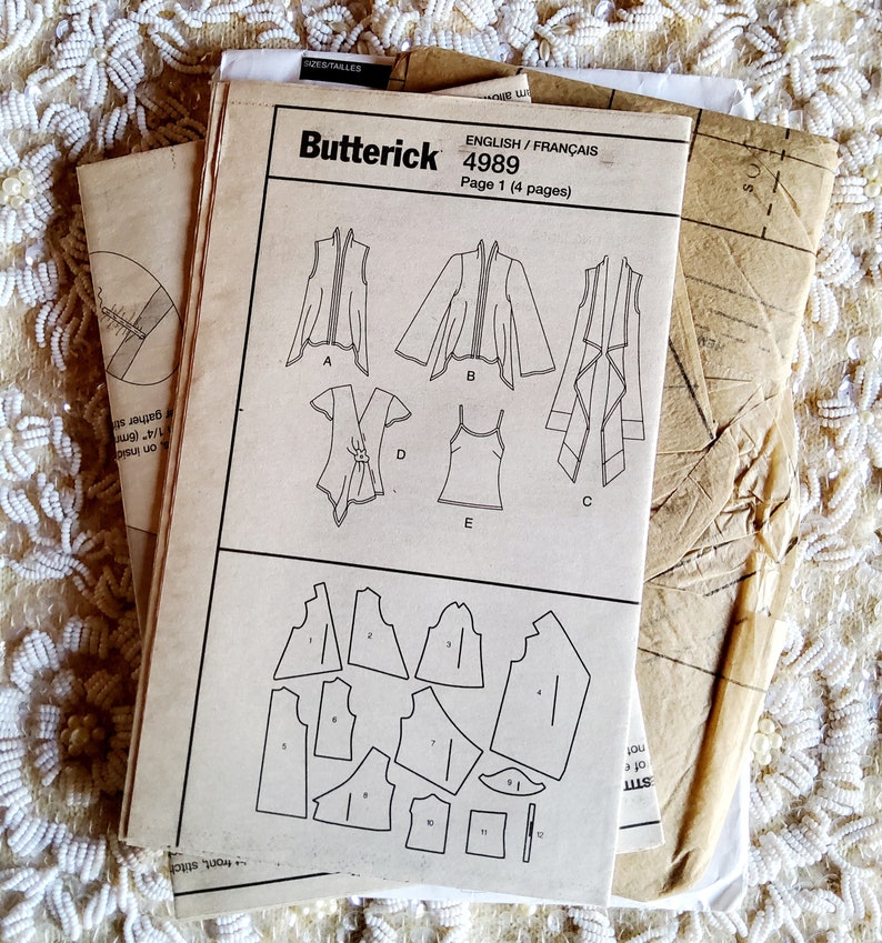 Butterick 4989 Complete Uncut Factory Folds Easy Draped Knit | Etsy