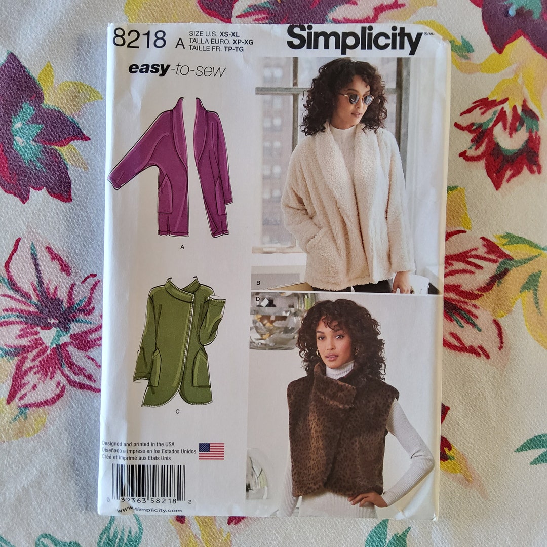 Simplicity 8218 Complete Uncut Factory Folds Sewing Pattern Shawl or ...