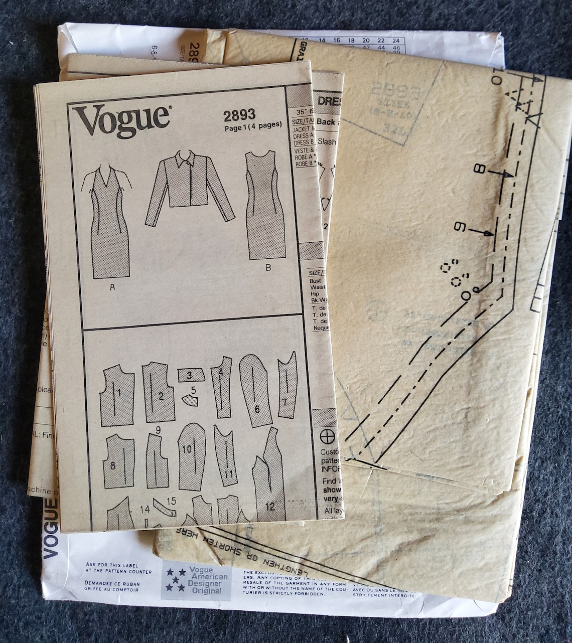 Vogue 2893 Complete Uncut Factory Folds Vintage 90s Ralph - Etsy