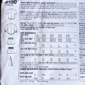 Simplicity 8150 Complete Uncut Factory Folds Vintage 90s Sewing Pattern ...