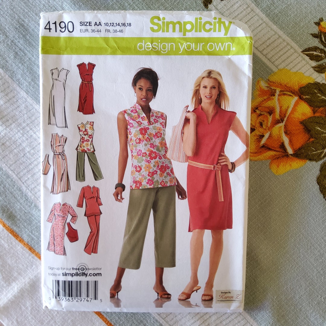 Simplicity 4190 Complete Uncut Factory Folds Sewing Pattern Capsule ...