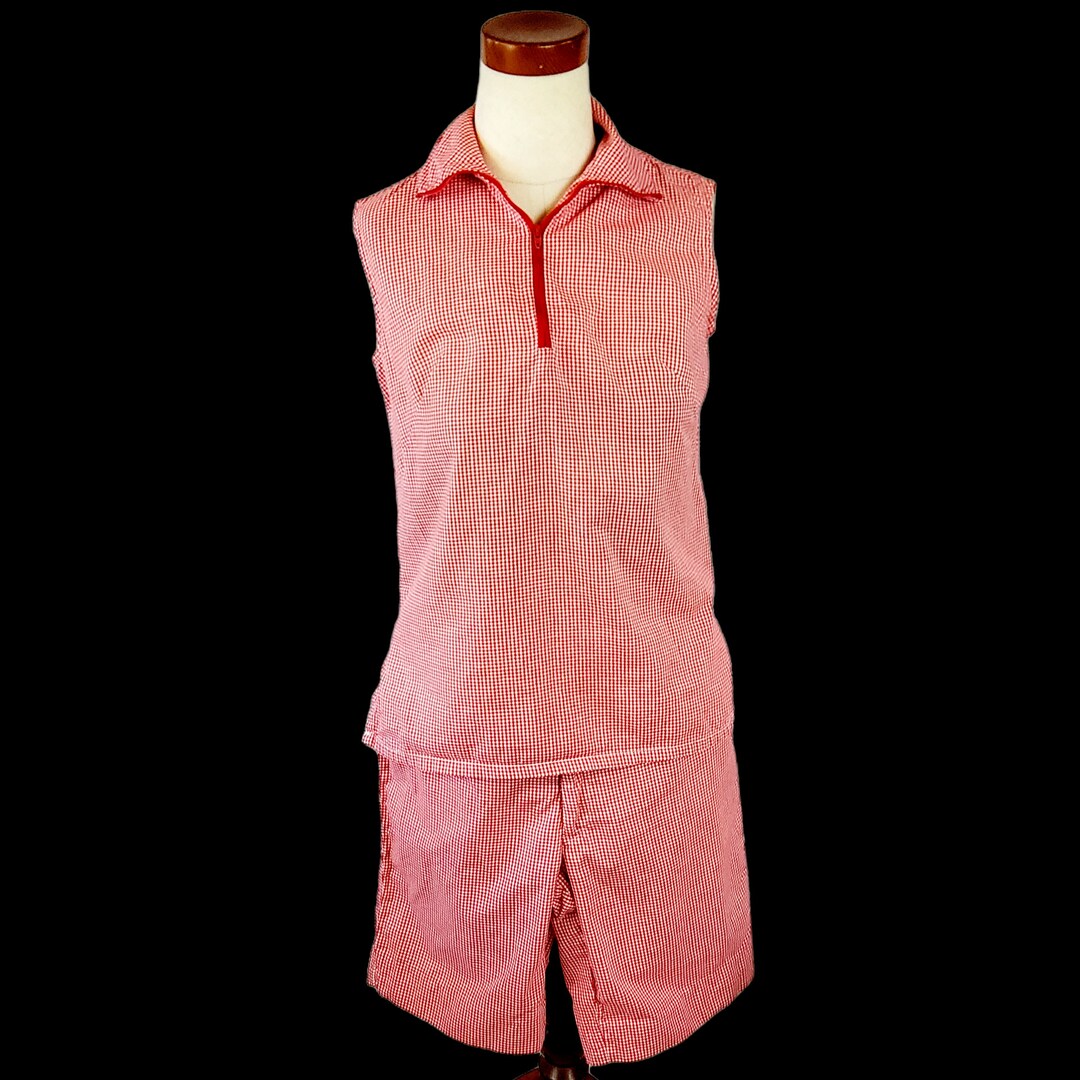 Vintage 50s 60s Red White Gingham Playset Custom Tailored by - Etsy