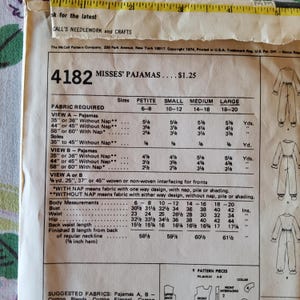 Mccalls 4182 Cut Complete Vintage 70s Sewing Pattern Footie Pajamas ...