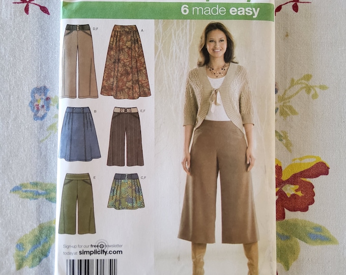 Simplicity 3961 Complete Uncut Factory Folds Sewing Pattern Wide Leg ...