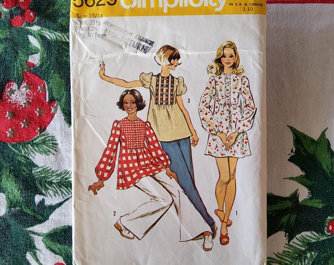 Simplicity 5629 Cut Complete Vintage 70s Sewing Pattern Babydoll Style ...
