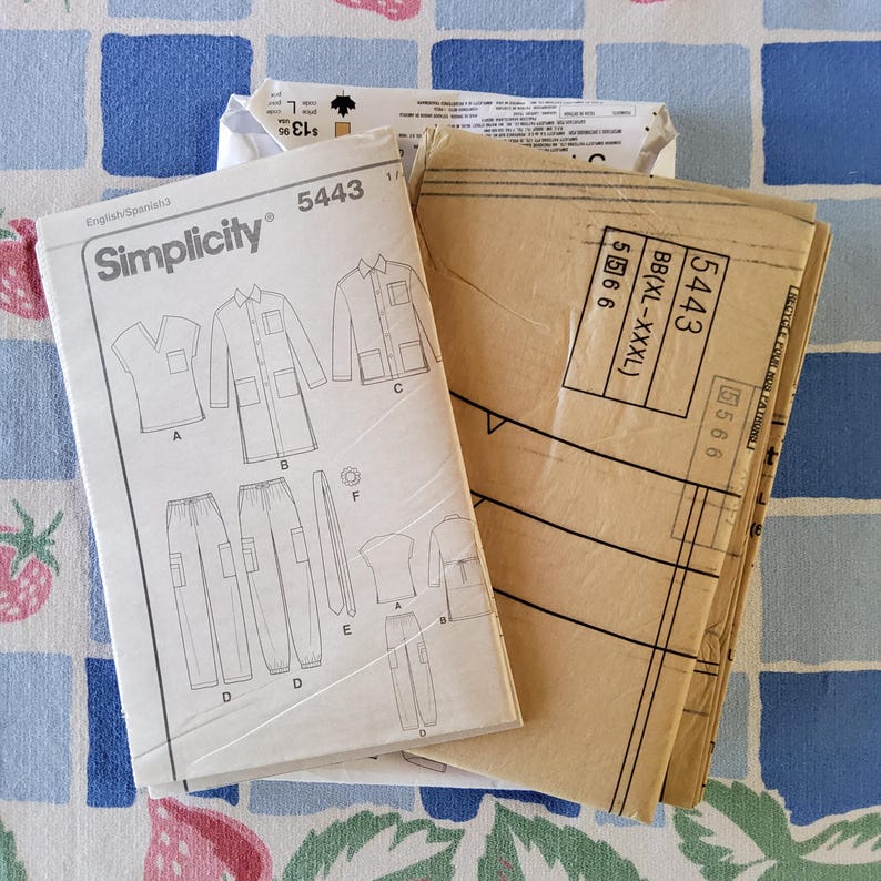 Simplicity 5443 Complete Uncut Factory Folds Sewing Pattern HCW Medical ...