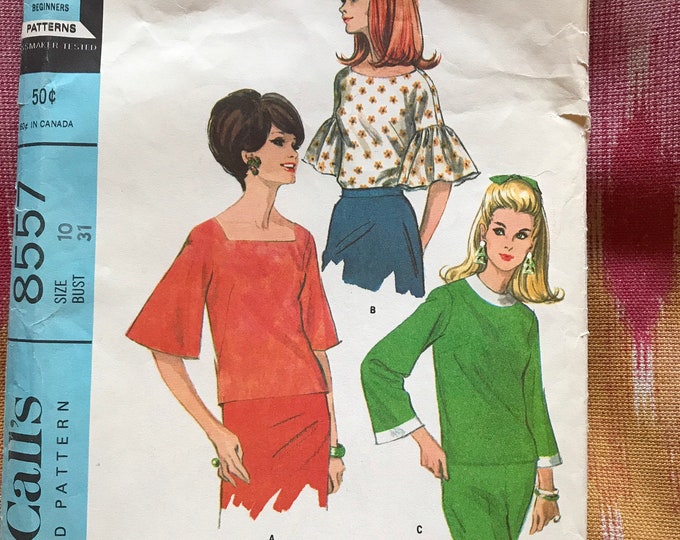 Mccalls 8557 Complete Uncut Factory Folds Vintage 60s Sewing Pattern ...