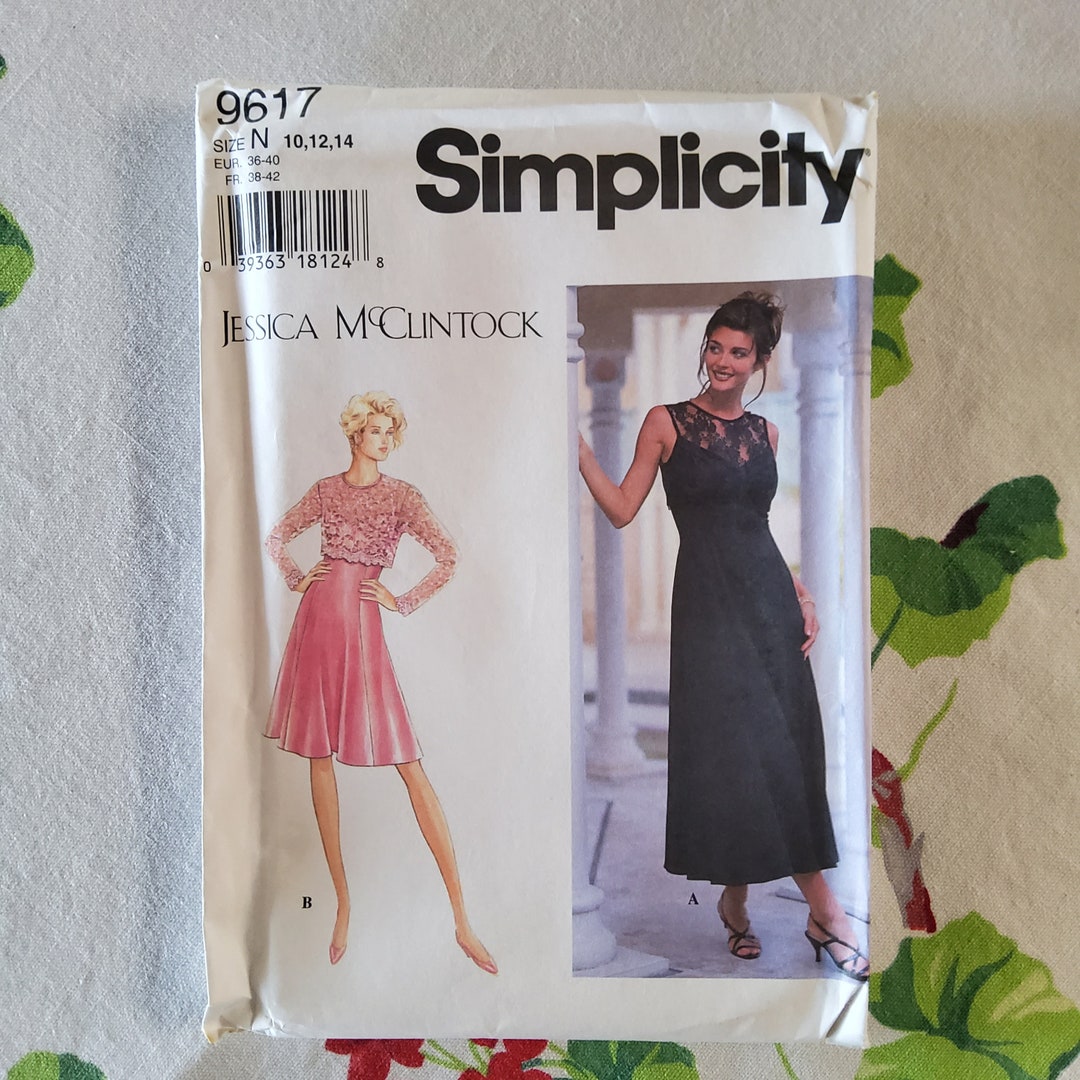 Simplicity 9617 Complete Uncut Factory Folds Vintage 90s Sewing Pattern ...