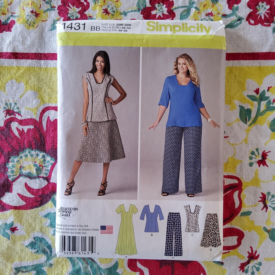 Simplicity 1431 Complete Uncut Factory Folds Sewing Pattern Capsule ...