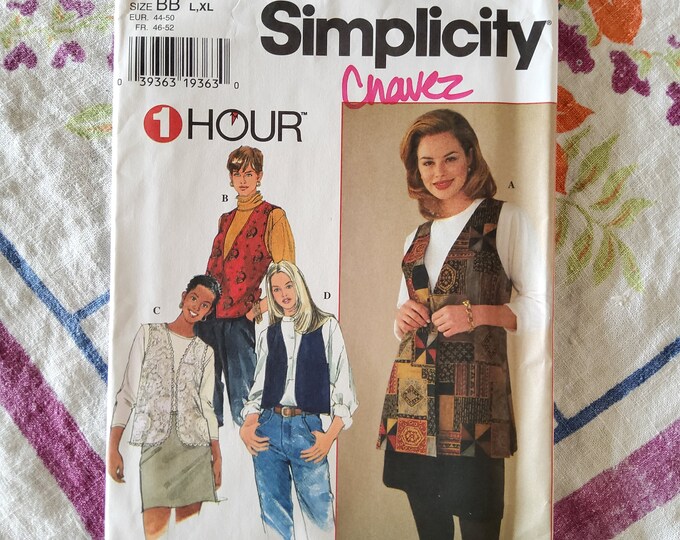 Simplicity 7320 Complete Uncut Factory Folds Vintage 90s Sewing Pattern ...