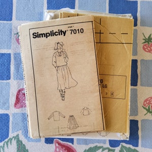 Simplicity 7010 Complete Uncut Factory Folds Vintage 80s Sewing Pattern ...