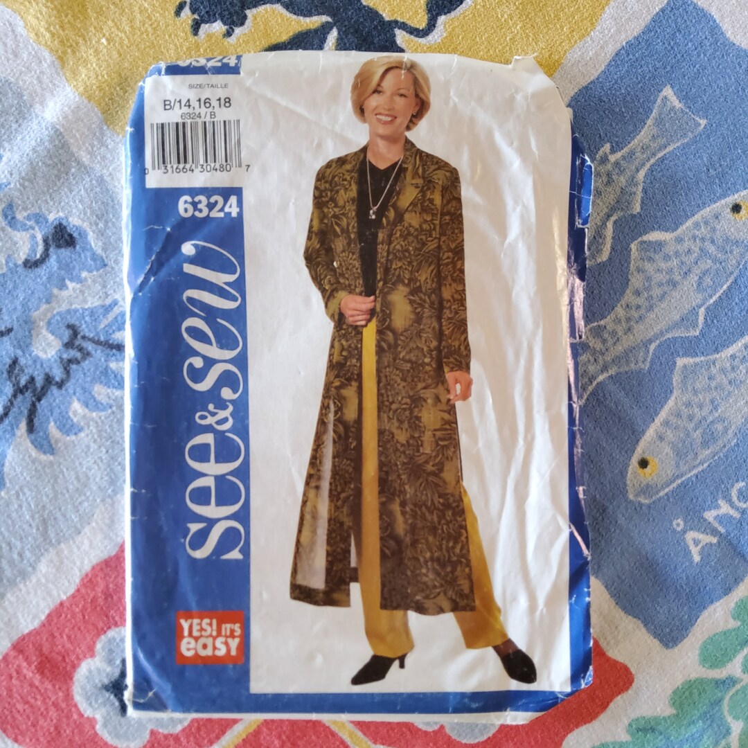 Butterick See & Sew 6324 Complete Uncut Factory Folds Early 2000s ...