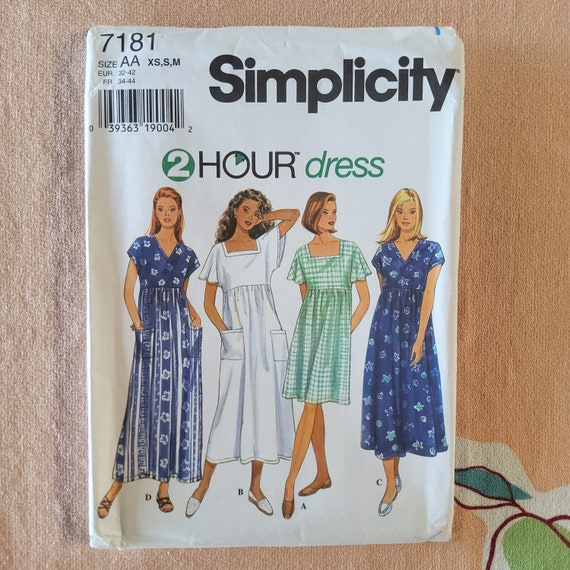 Simplicity 7181 Complete Uncut Factory Folds Vintage 90s - Etsy