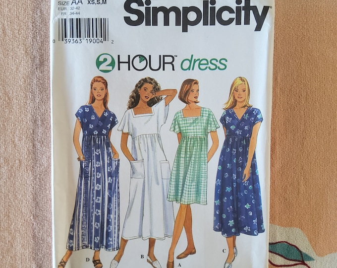Simplicity 7181 Complete Uncut Factory Folds Vintage 90s Sewing Pattern ...