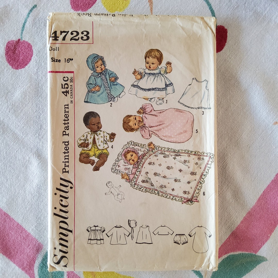 Simplicity 4723 Cut Complete Vintage 60s Sewing Pattern Baydoll Layette ...