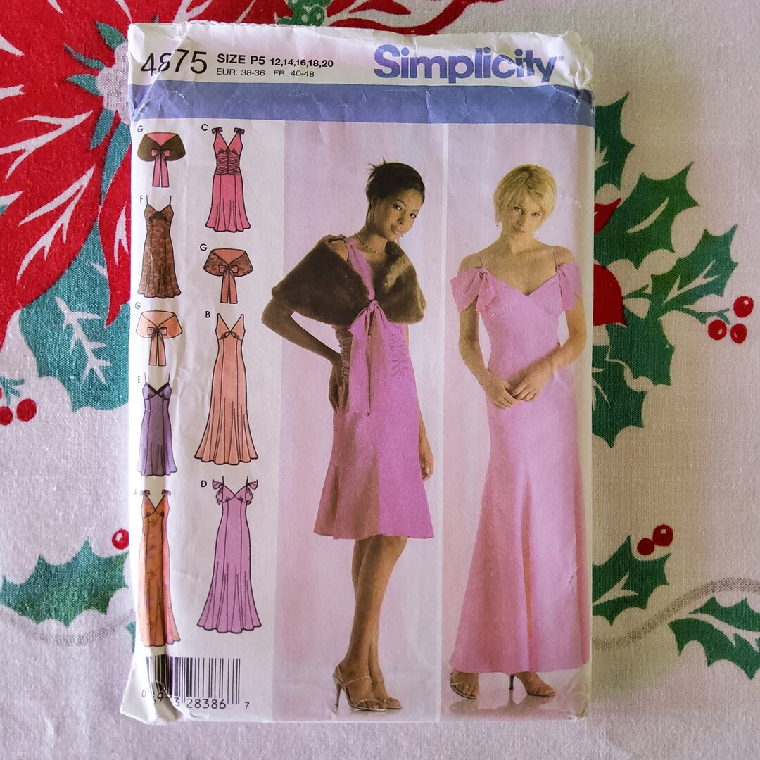 Simplicity 4875 Complete Uncut Factory Folds Sewing Pattern Evening ...
