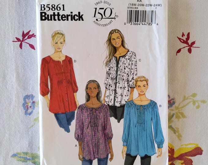 Butterick 5861 Complete Uncut Factory Folds Sewing Pattern Loose Fit ...