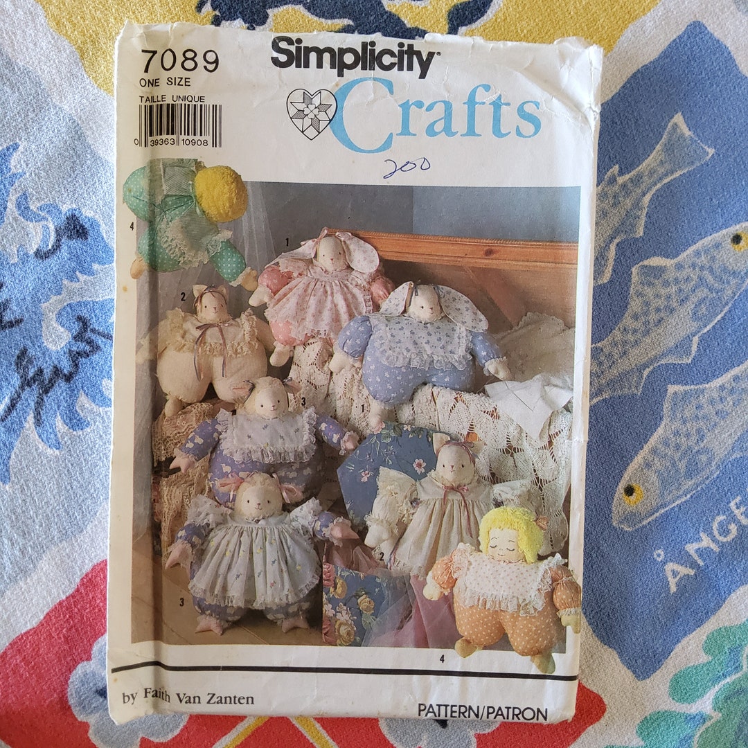 Simplicity 7089 Complete Uncut Factory Folds Vintage 90s Sewing Craft Pattern Faith Van Zanten ...