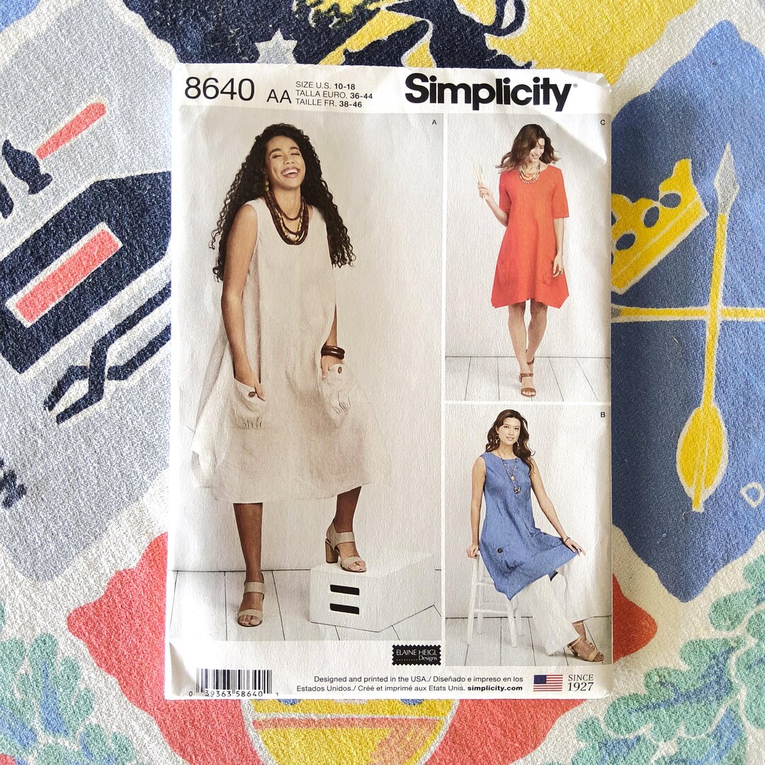 Simplicity 8640 Complete Uncut Factory Folds 2018 Sewing Pattern ...