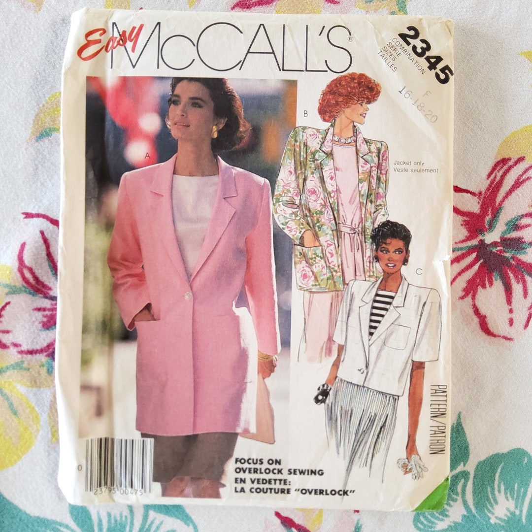 Mccalls 2345 Complete Uncut Factory Folds Vintage 80s Sewing - Etsy