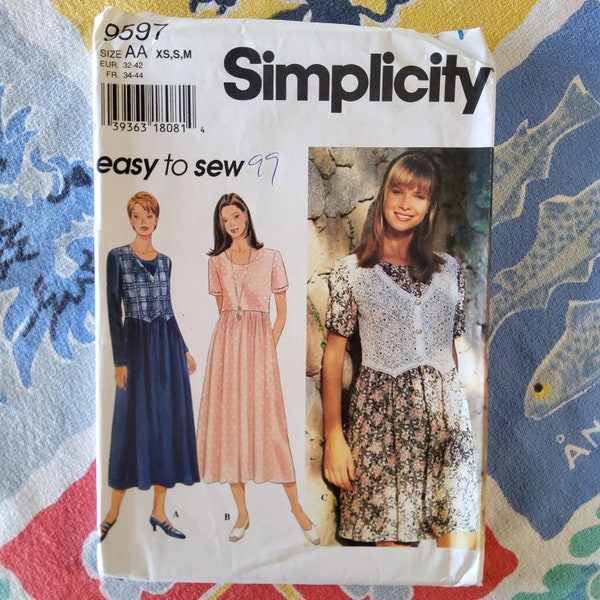 Simplicity Pattern 9597 - Etsy