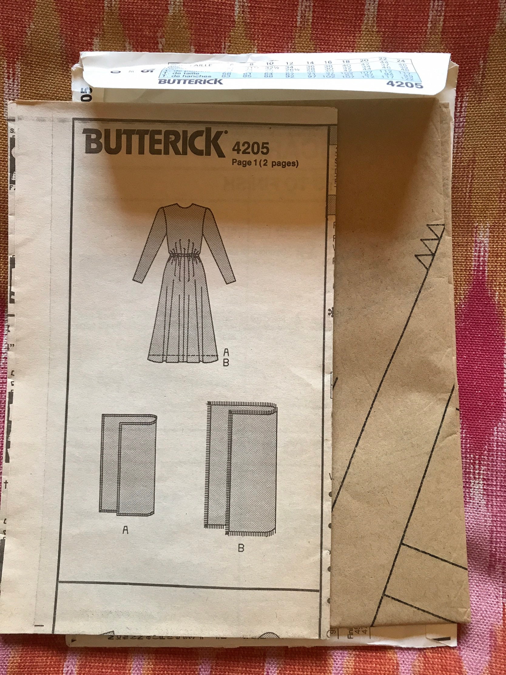 Butterick 4205 Complete Uncut Factory Folds Lat 80s Super - Etsy