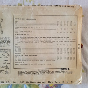 Simplicity 1499 Complete Uncut Factory Folds Vintage 40s Sewing Pattern ...
