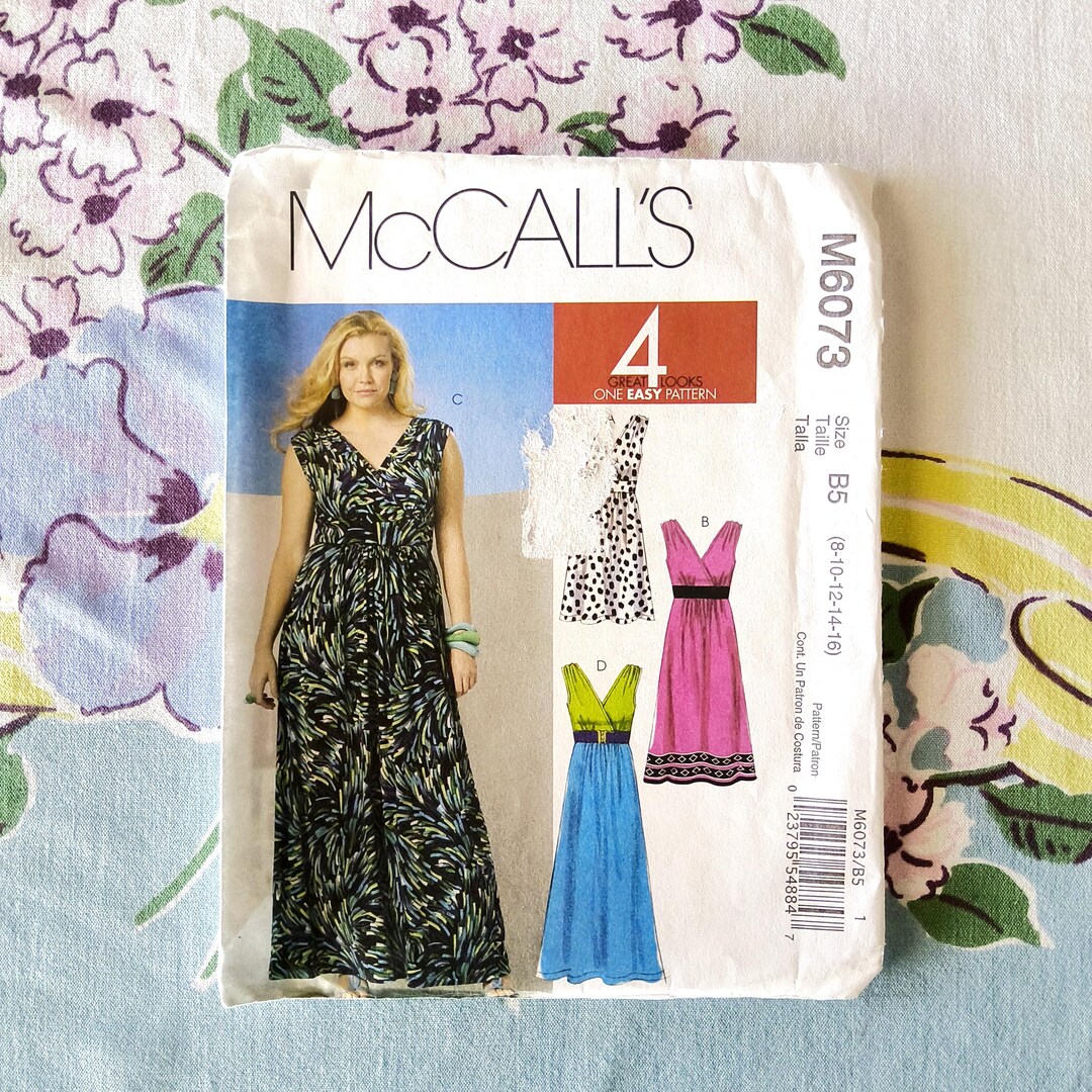 Mccalls 6073 Complete Uncut Factory Folds 2010 Sewing Pattern V Neck ...