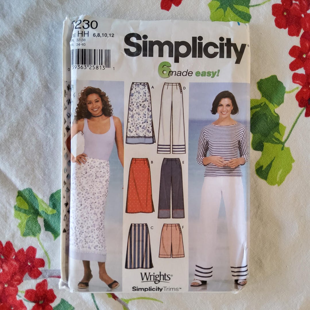 Simplicity 1230 Complete Uncut Factory Folds Vintage 2002 Sewing ...